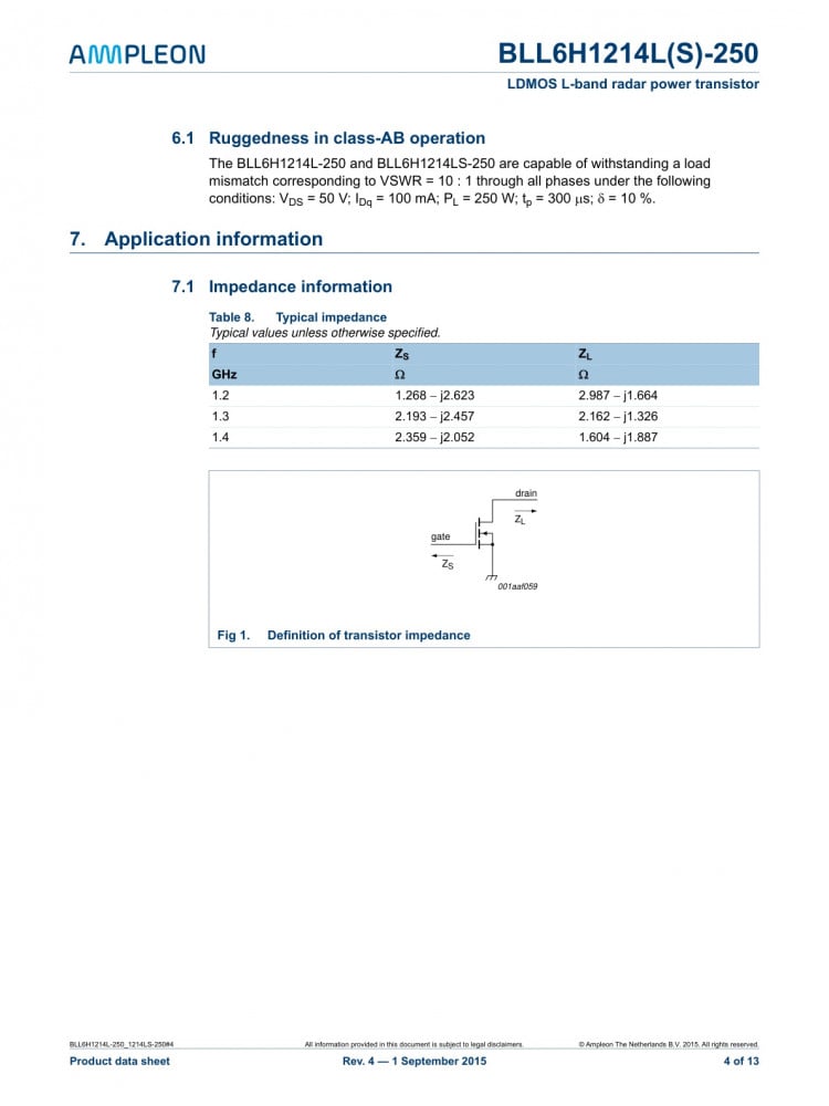 BLL6H1214LS-250 datasheet page 4