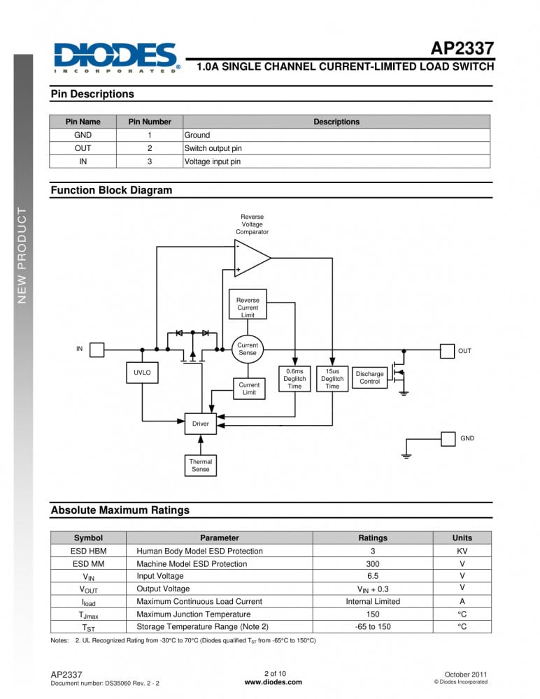 AP2337SA-7 datasheet page 2