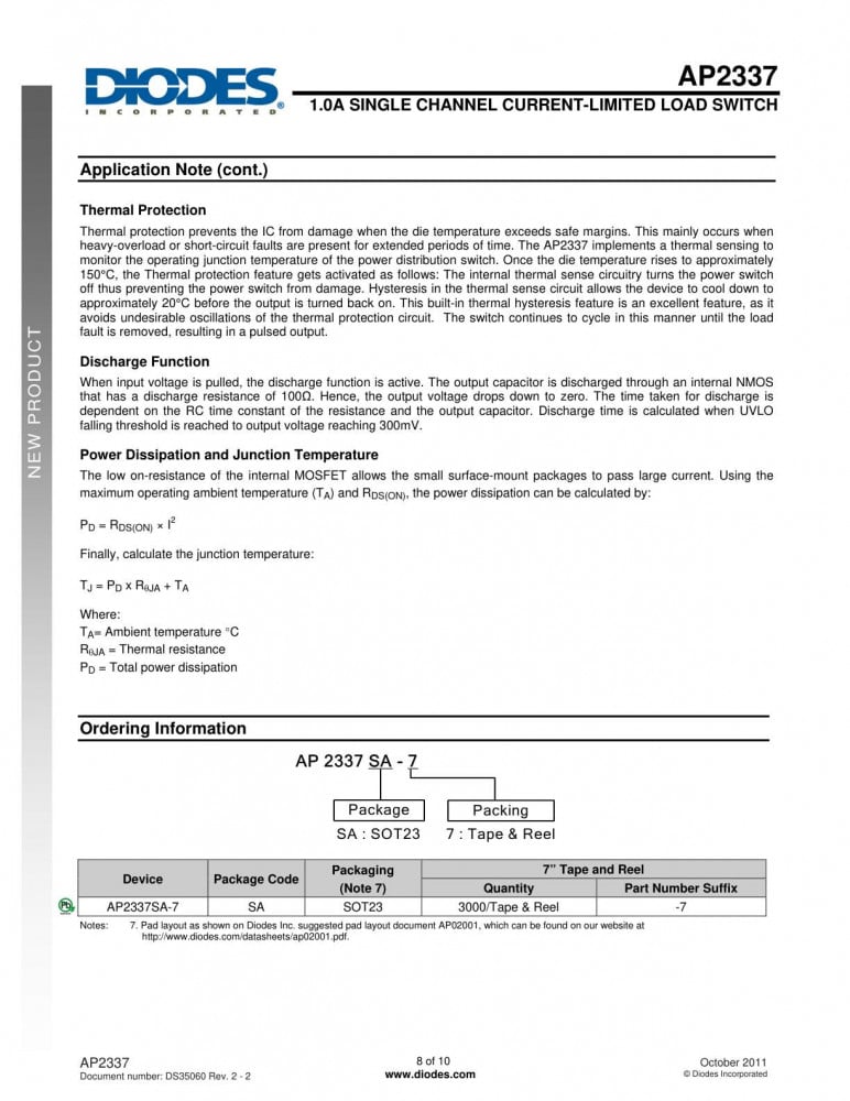AP2337SA-7 datasheet page 8
