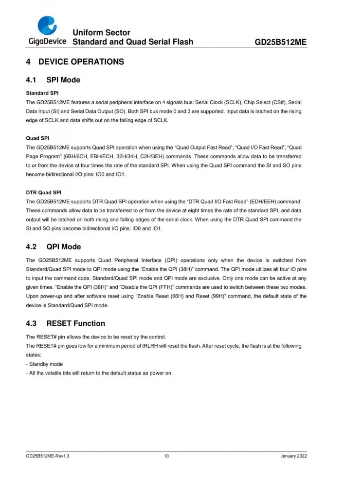 GD25B512ME datasheet page 10