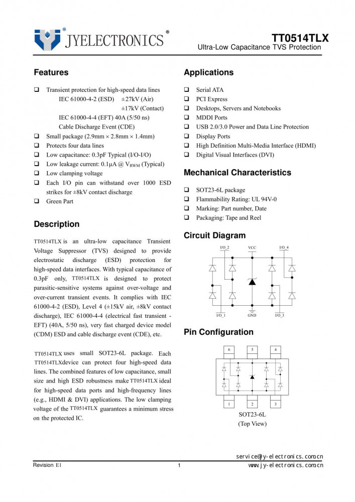 TT0514TLX datasheet page 1