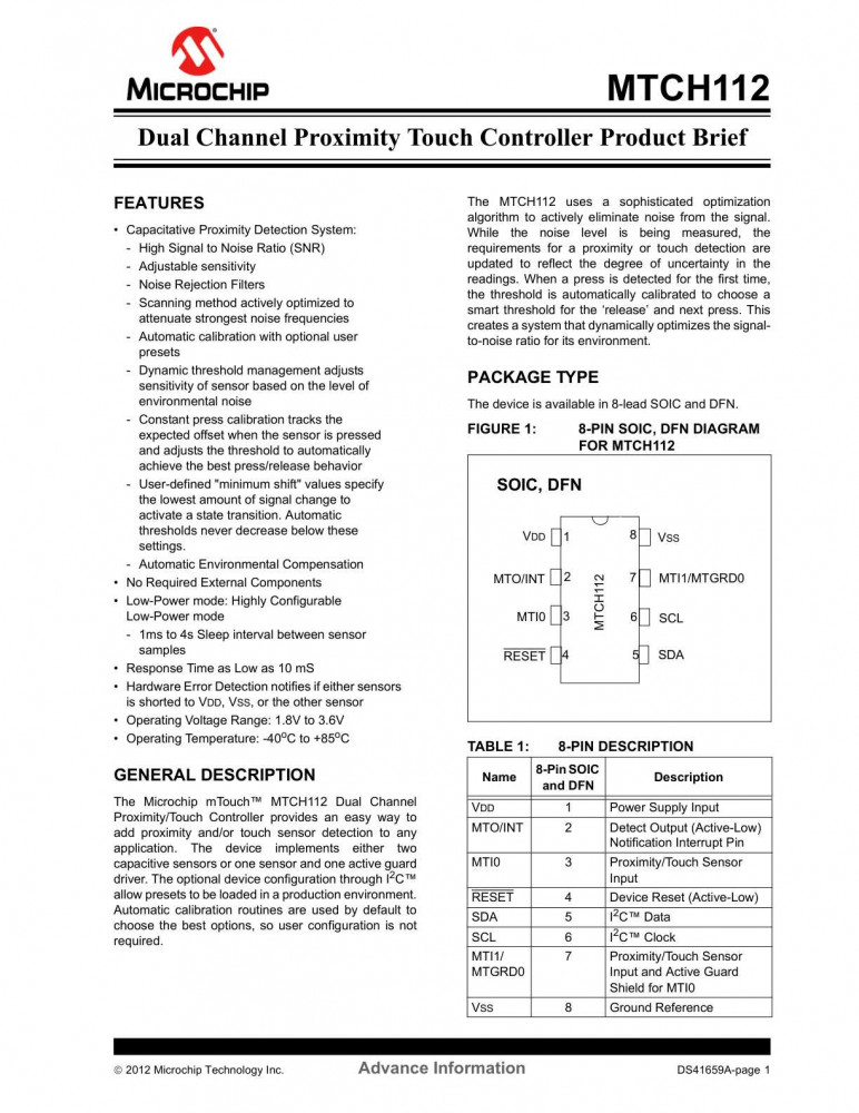 MTCH112 product brief page 1