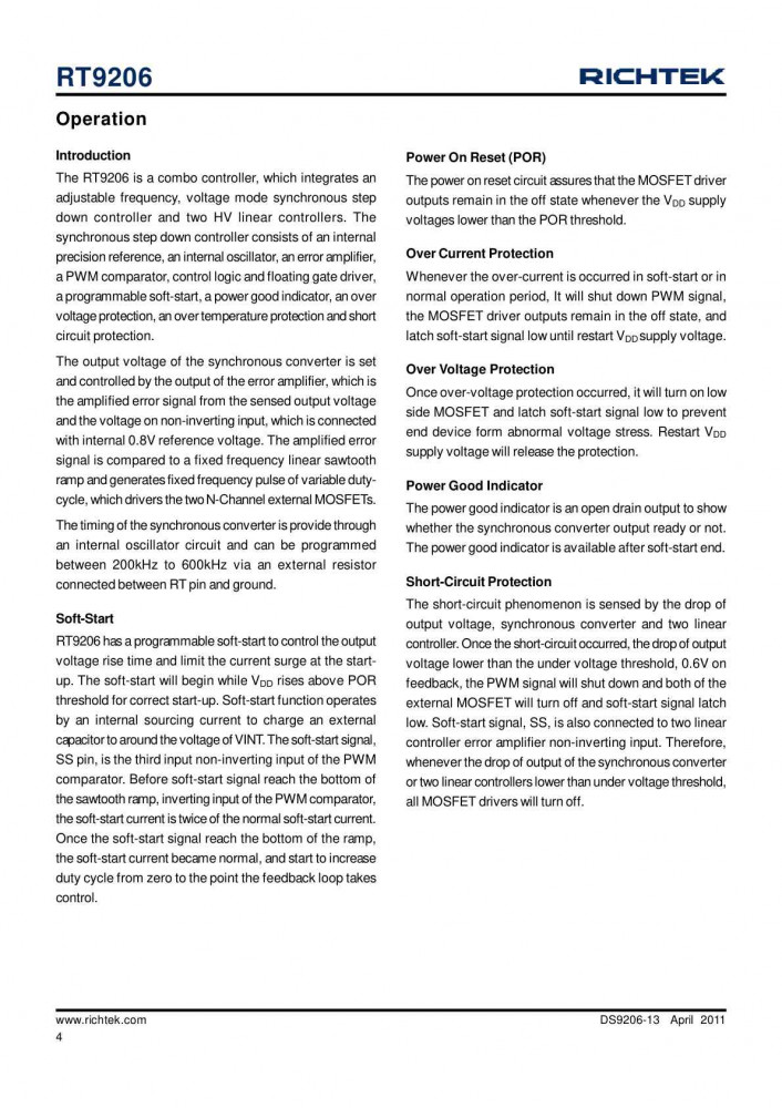 RT9206GS datasheet page 4