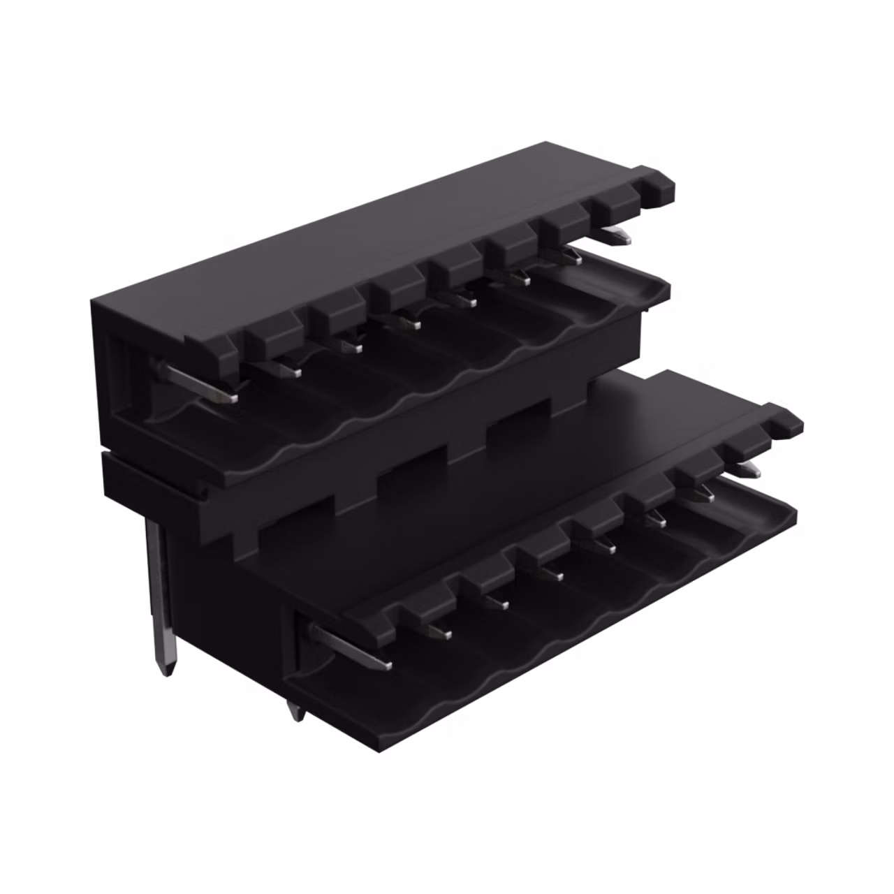 5.00mm Pitch Eurostyle Horizontal Dual Level PCB Header, Open Ends, 16 Circuits for sale