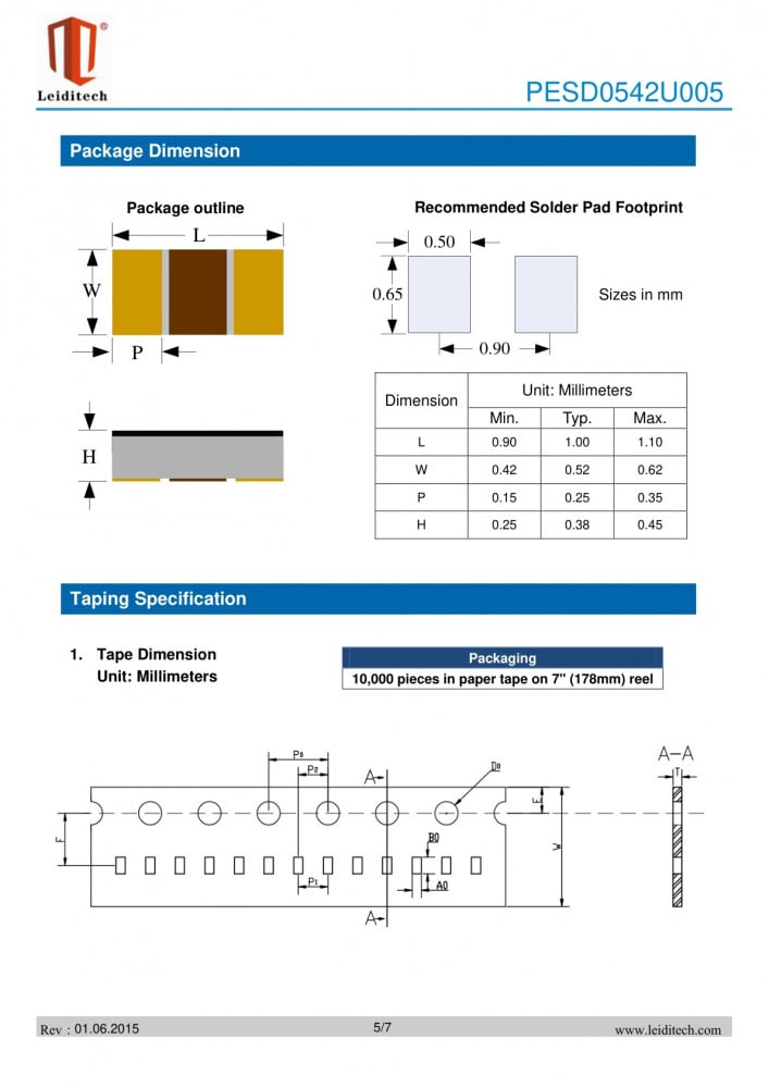 PESD0542U005 technical document page 5