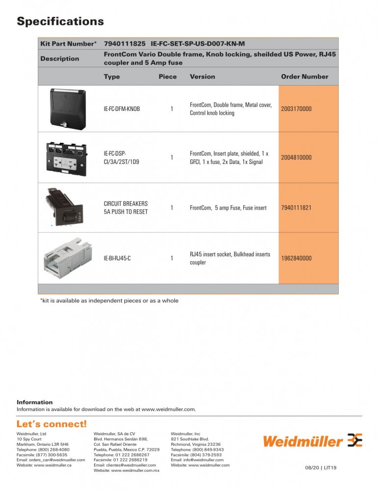 WEIDMULLER 7940111825 technical document page 2