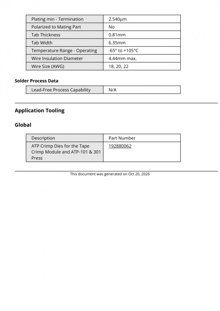 MOLEX 190070004 document image, page 3