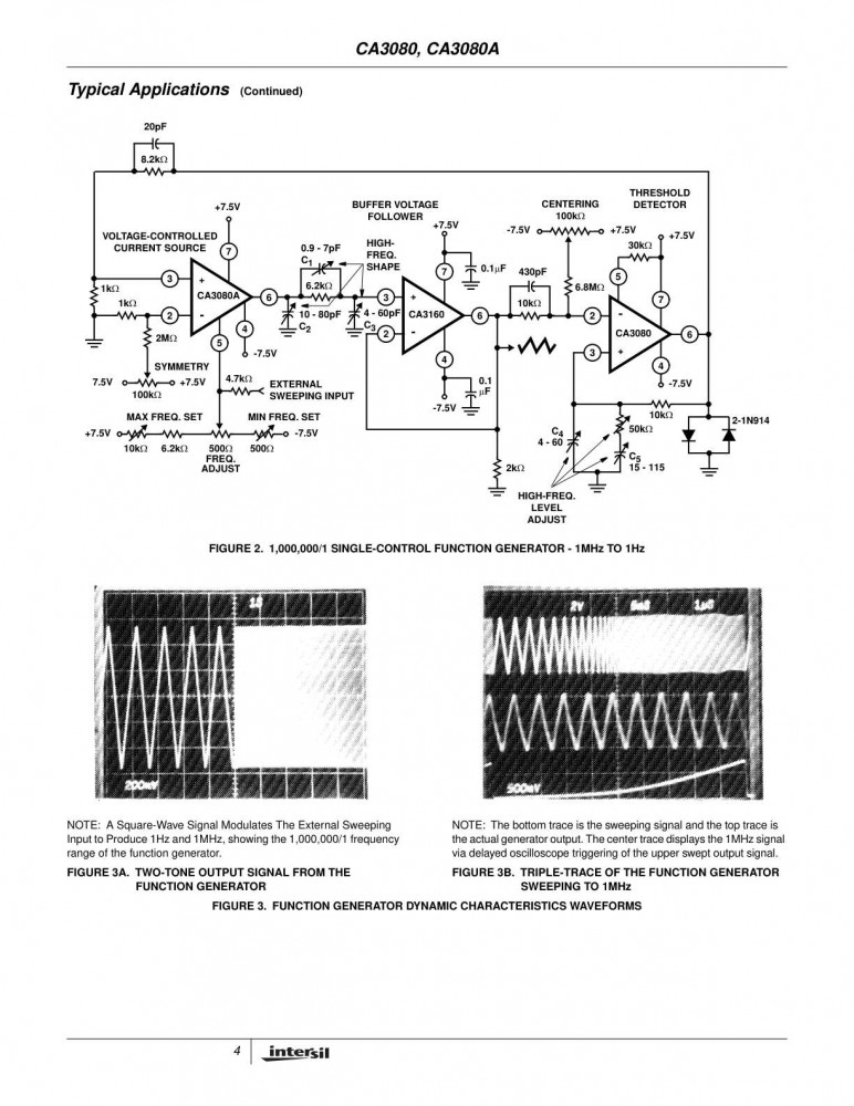 CA3080A datasheet page 5
