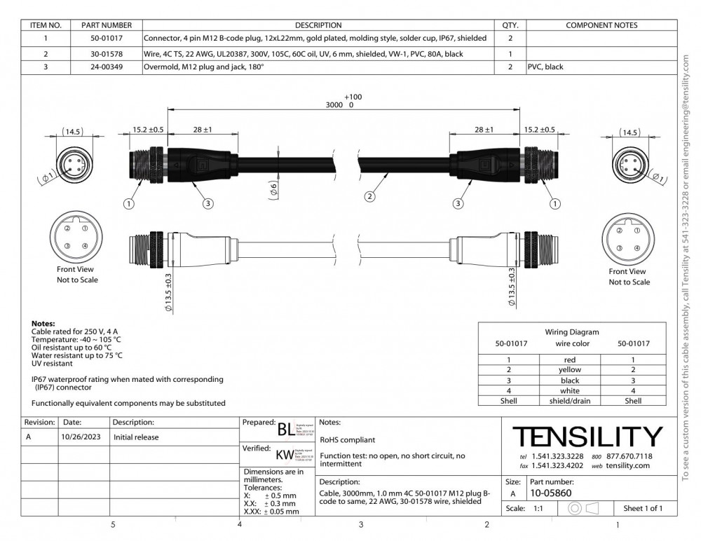 Tensility International 10-05860 product drawing