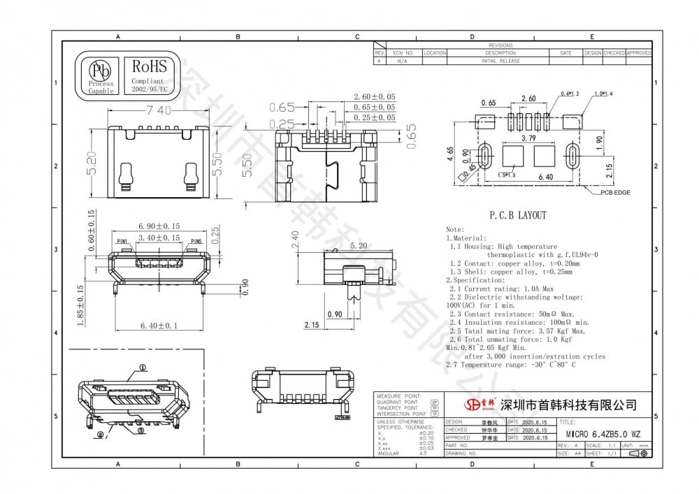 MICRO 6.4ZB5.0 WZ technical drawing page 1