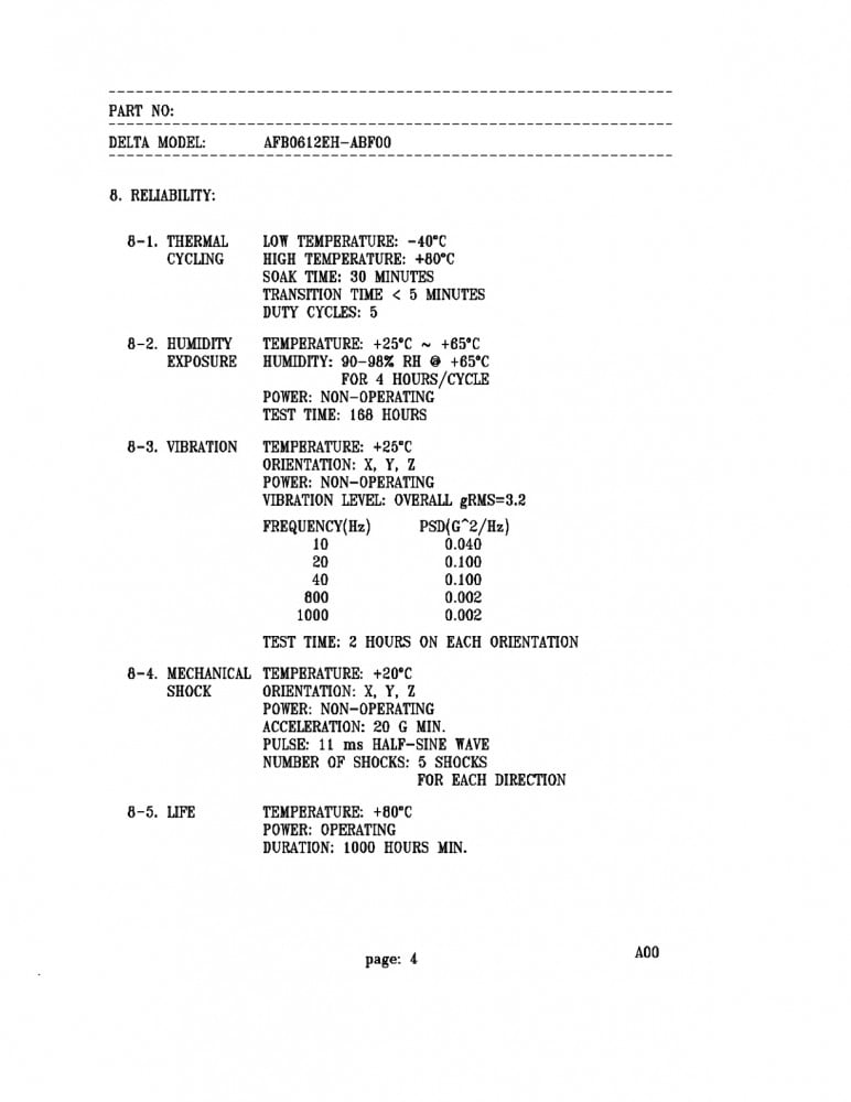 AFB0612EH-ABF00 P-Q curve