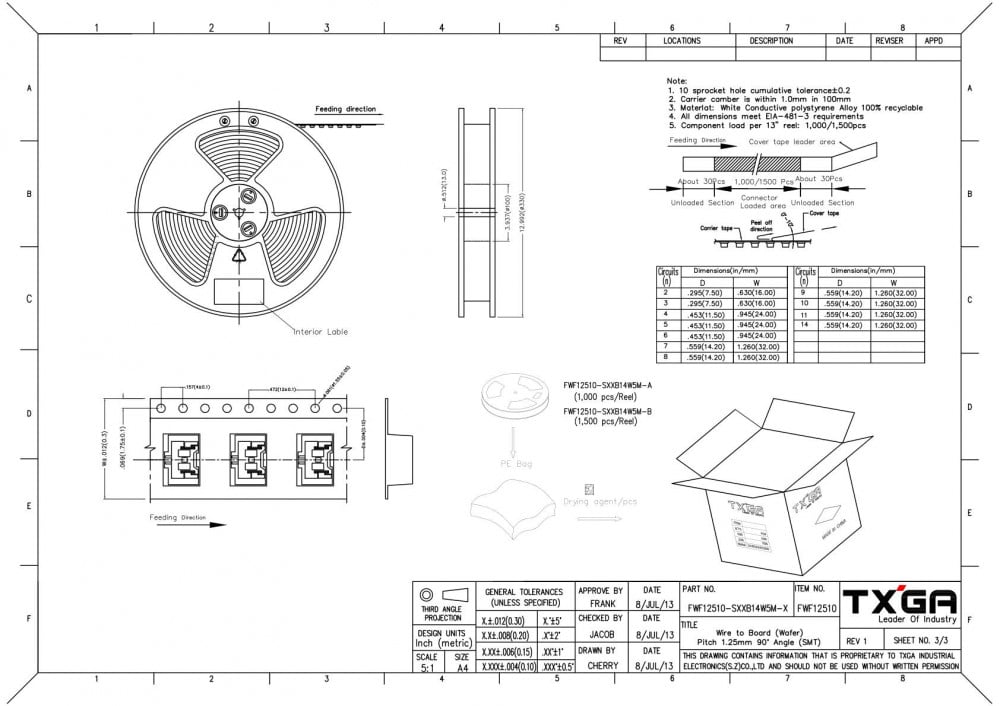 TXGA FWF12510 drawing page 3