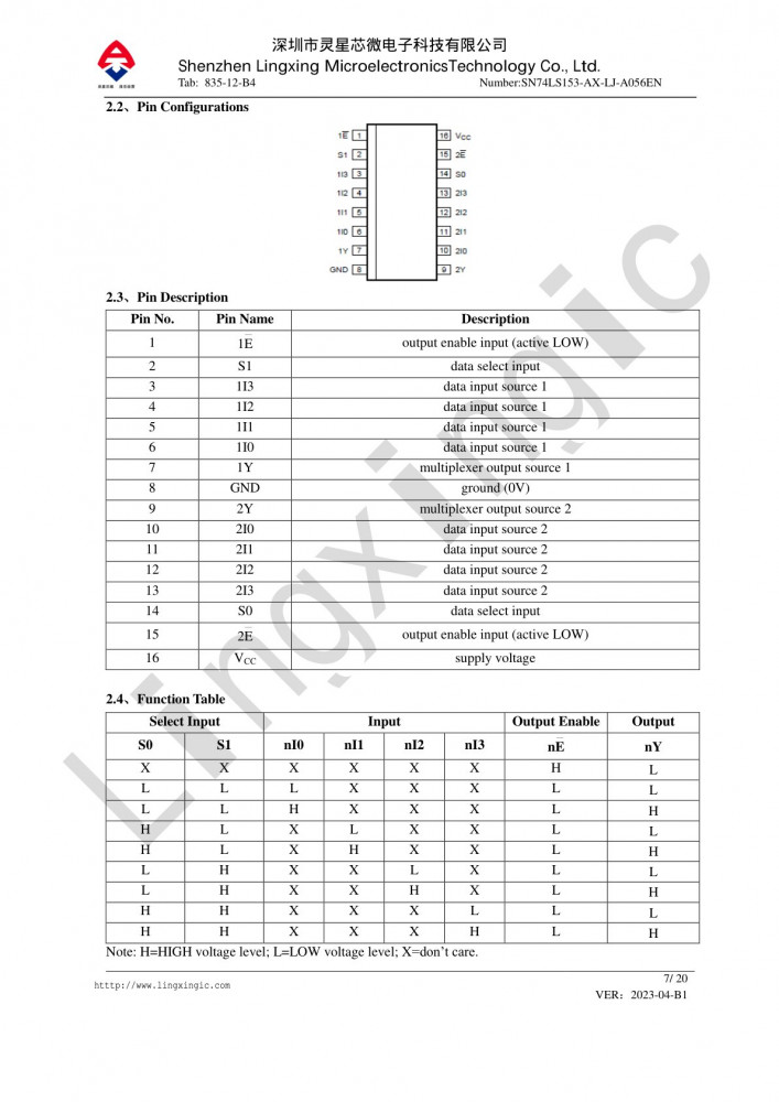 SN74LS153N(LX) datasheet page 7