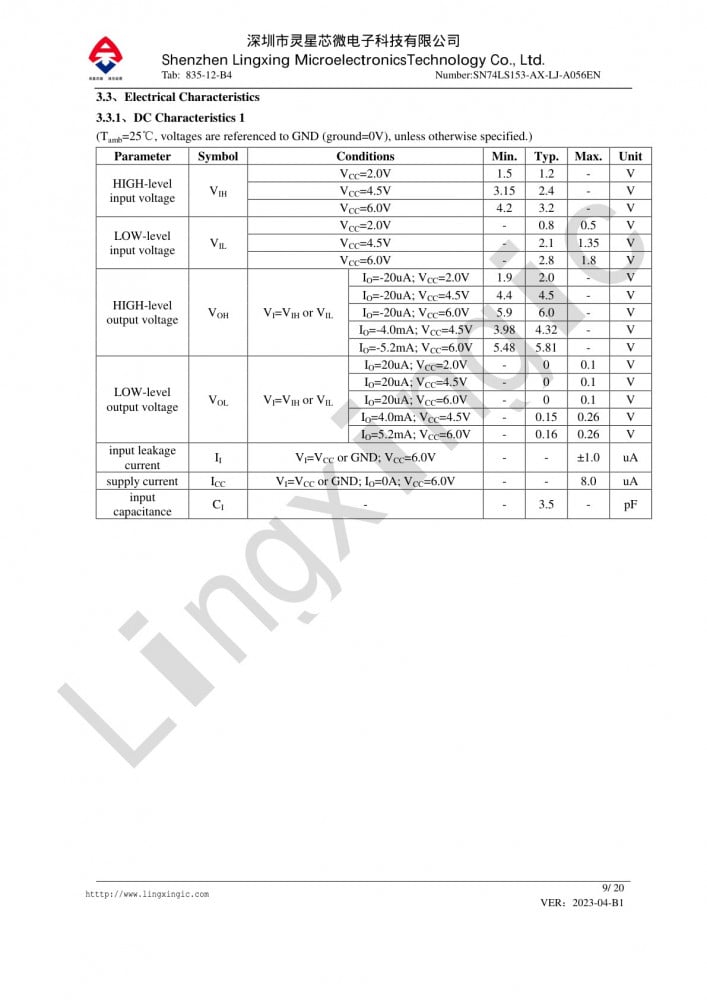 SN74LS153N(LX) datasheet page 9