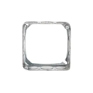 4 in. Square Extension Ring, Drawn, 1-1/2 in. Deep, Eight 1/2 in. and Four 3/4 in. KO's for sale