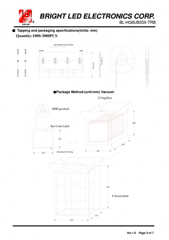 BL-HG8UB33X-TRB datasheet page 3