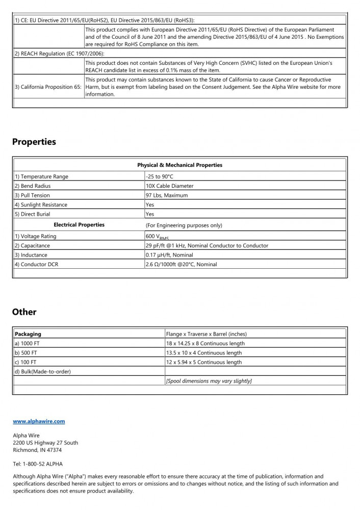 M3847 technical specification page 2