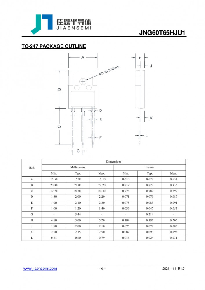 JNG60T65HJU1 datasheet page 6