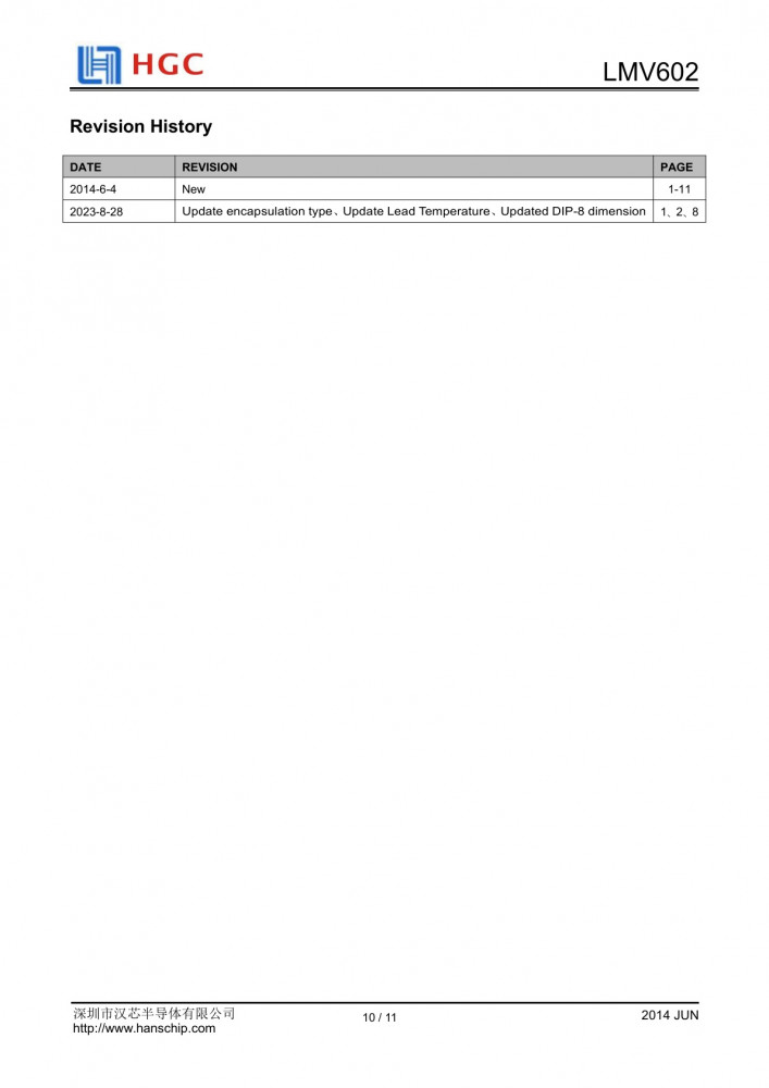 LMV602 datasheet page 10