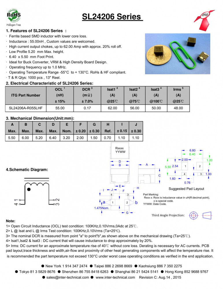 SL24206 technical document page 1