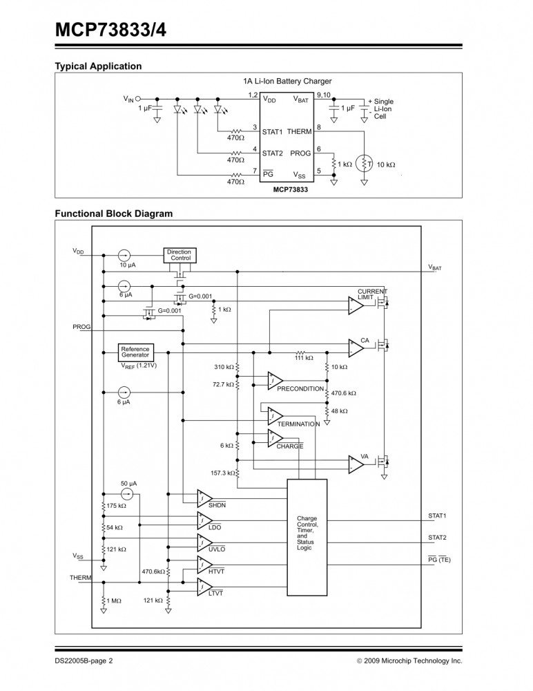 MCP73833T-AMI/UN datasheet page 2