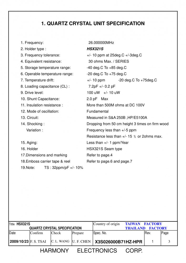 X3S026000B71HZ-HPR specification page 3
