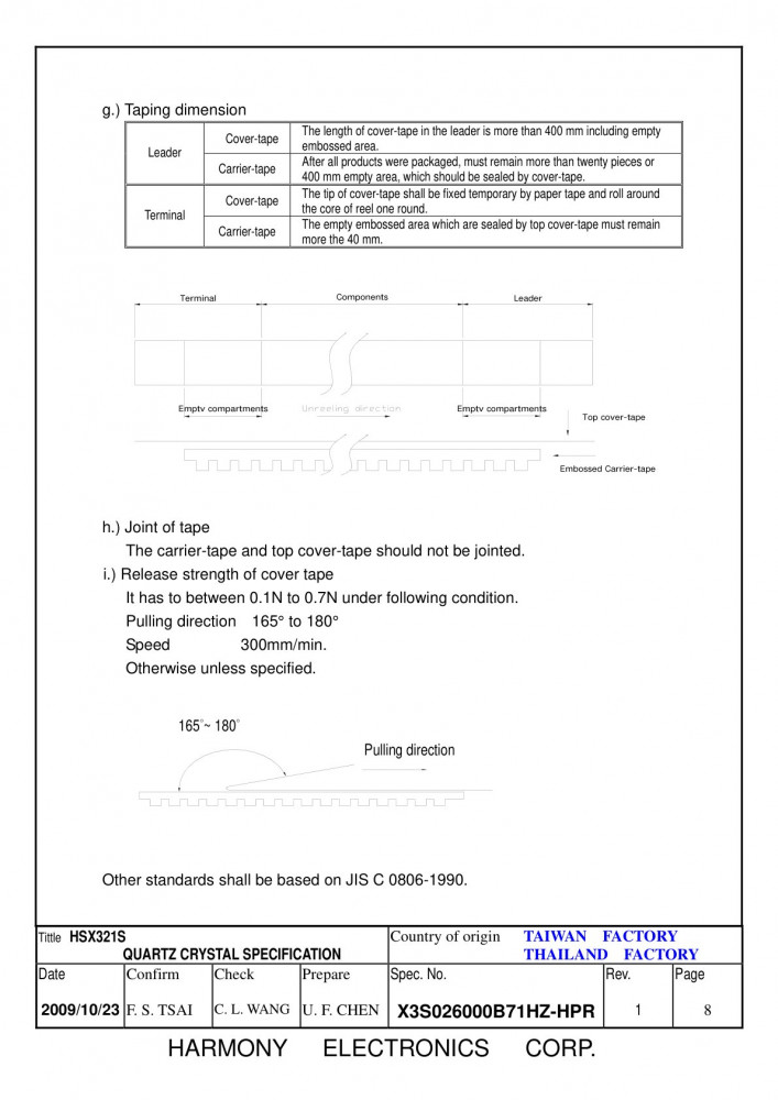 X3S026000B71HZ-HPR specification page 8