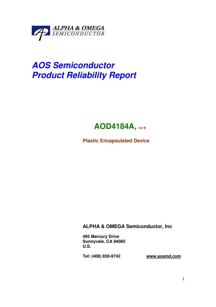 AOD4184A datasheet page 10