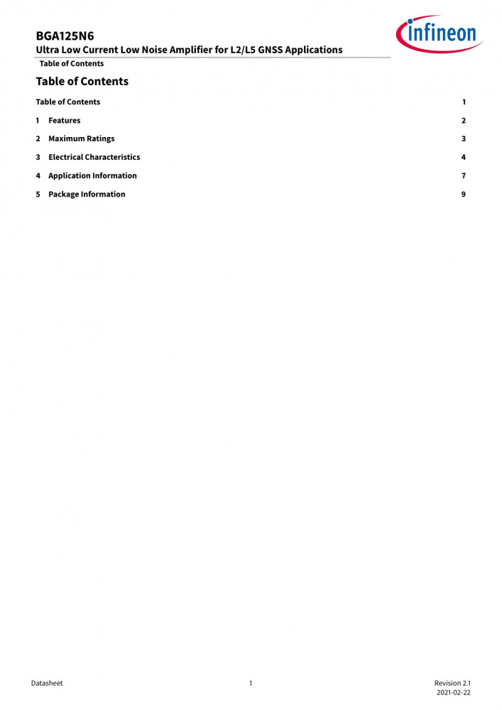 BGA125N6 datasheet page 2
