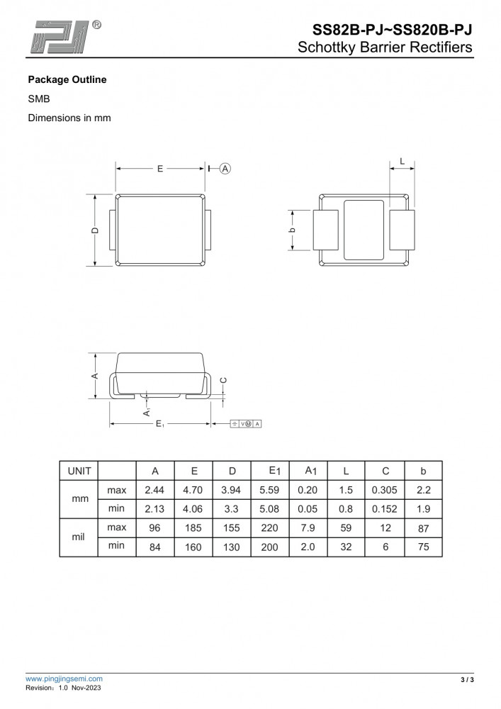 SS815B-PJ technical document page 3