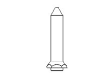 GbX Backplane Free Standing Wide Guide Pin, Use with 8.0mm-10.0mm PCB Thickness, 28.14 Height for sale