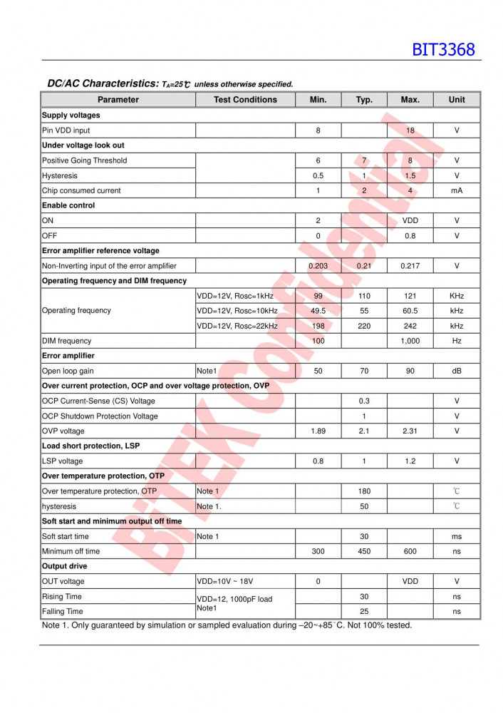 BIT3368 datasheet page 7
