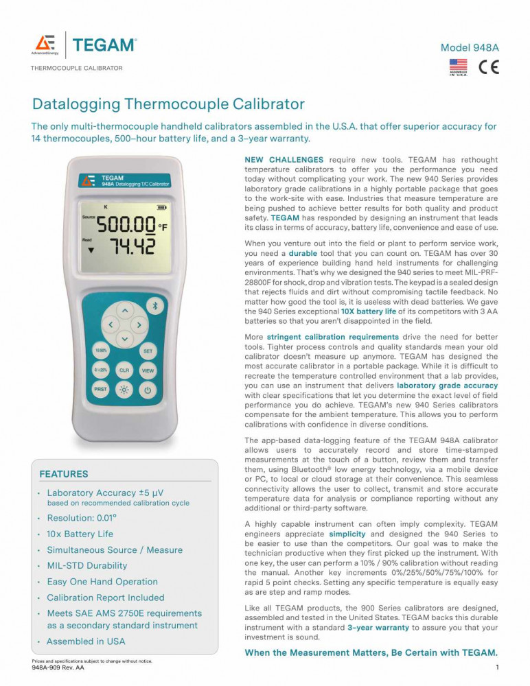 Product document page 1
