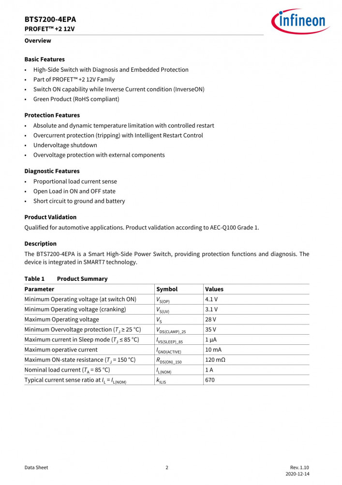 BTS7200-4EPA document page 2