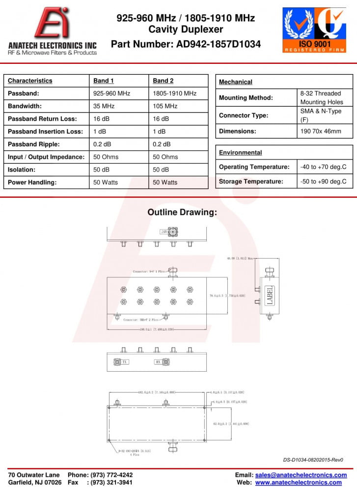 AD942-1857D1034 outline drawing