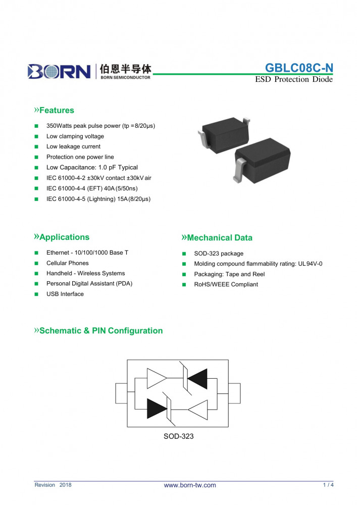 GBLC08C-N datasheet page 1