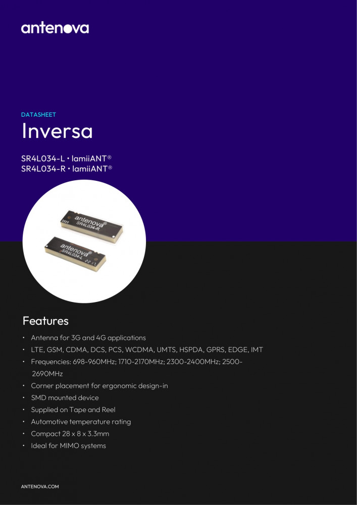 Inversa datasheet page 1