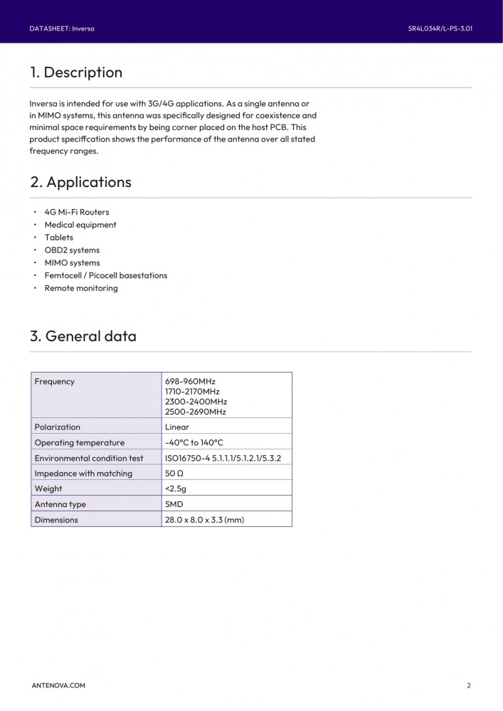 Inversa datasheet page 2