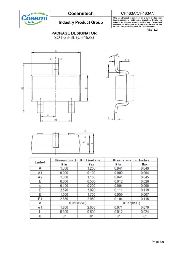 CH463ANTB datasheet page 8