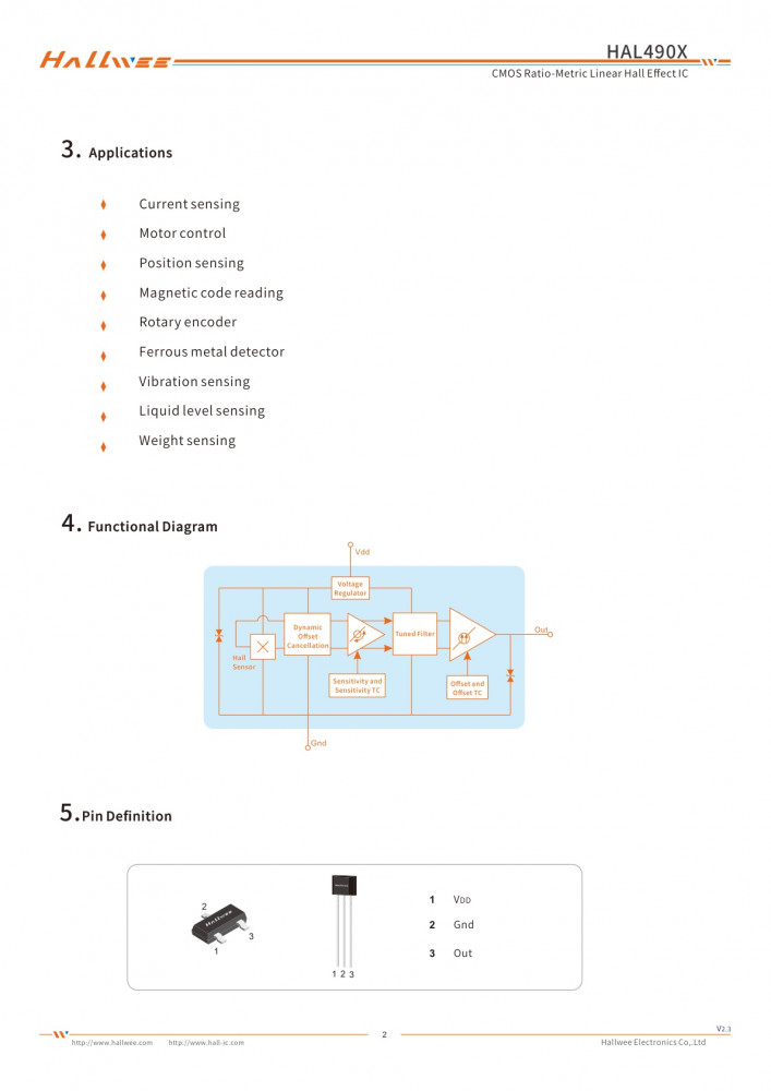 HAL4901SO datasheet page 2