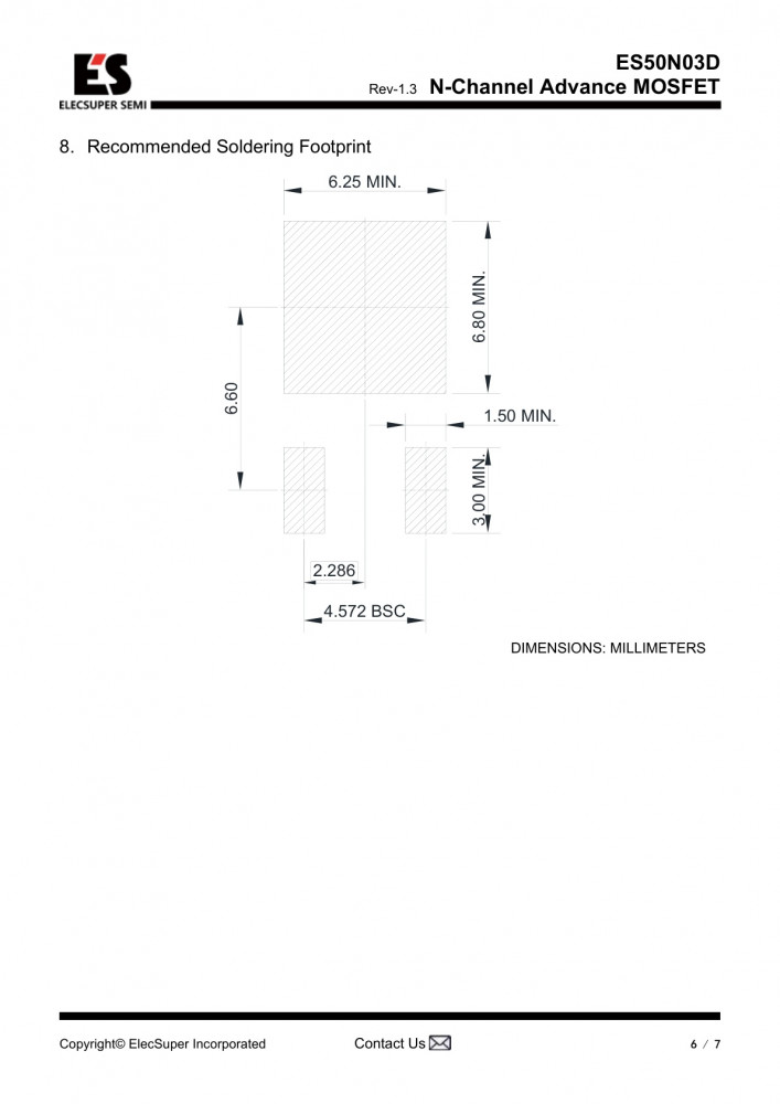 ES50N03D technical document page 6