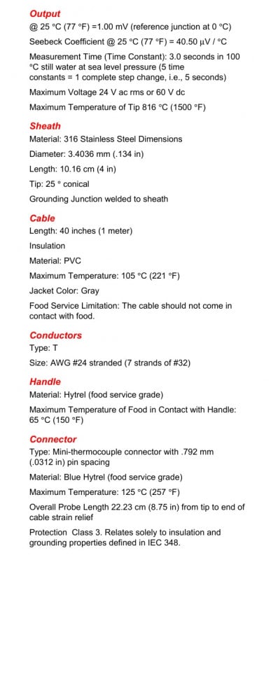 FLUKE 80PT-25 instruction sheet page 2