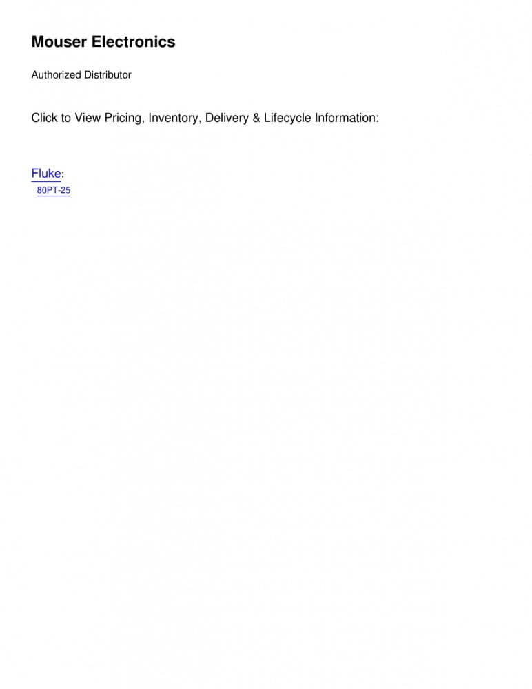 FLUKE 80PT-25 instruction sheet page 6