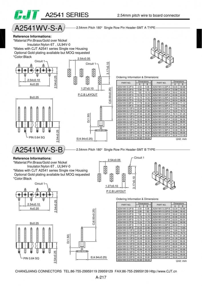 CJT A2541WR technical document page 6
