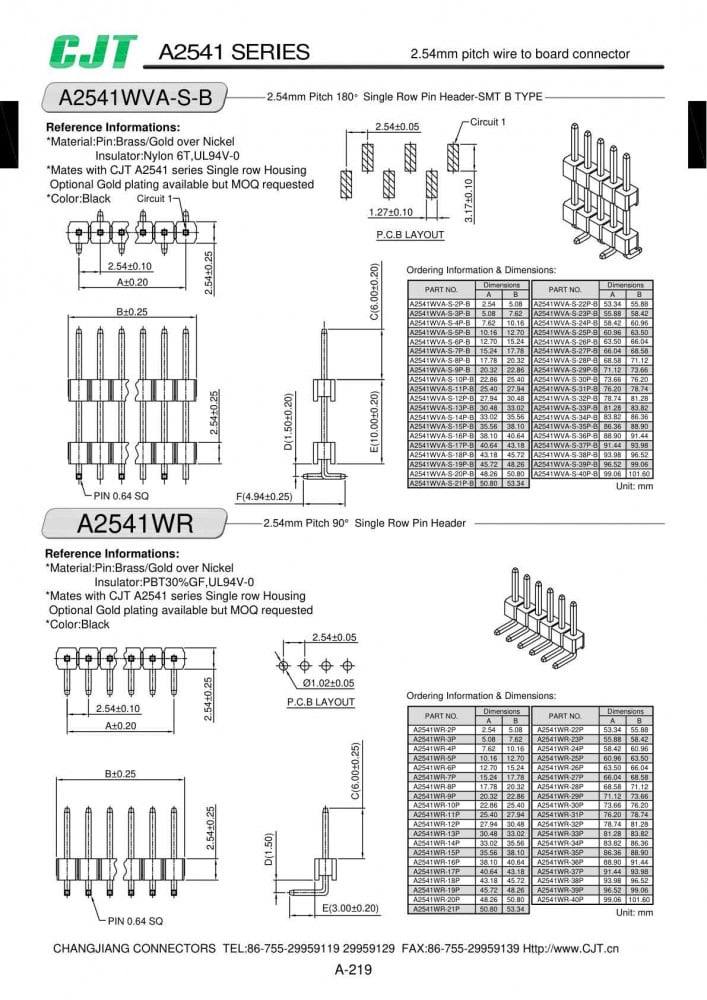CJT A2541WR technical document page 8