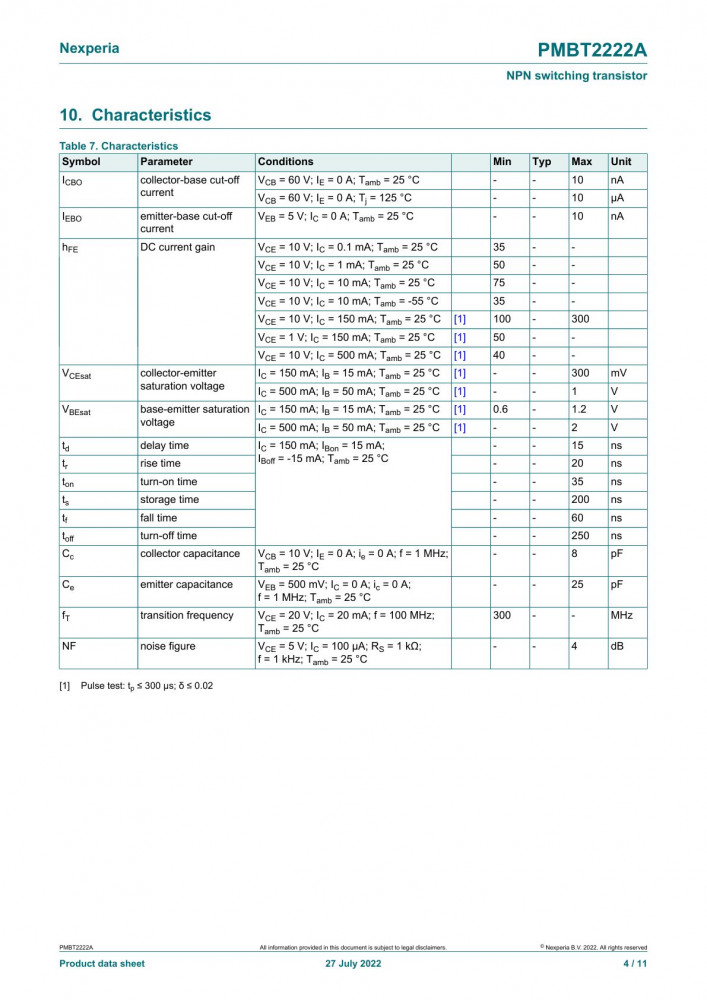 PMBT2222A datasheet page 4
