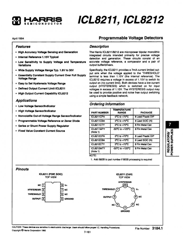 ICL8211CTY datasheet page 2
