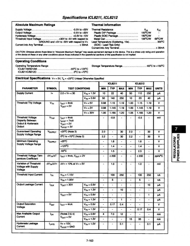 ICL8211CTY datasheet page 4