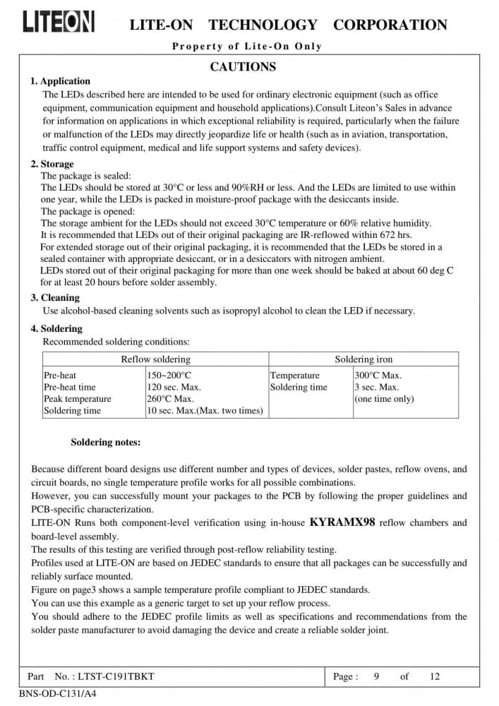 LTST-C191TBKT datasheet page 10