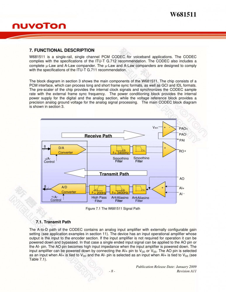 W681511 datasheet page 8